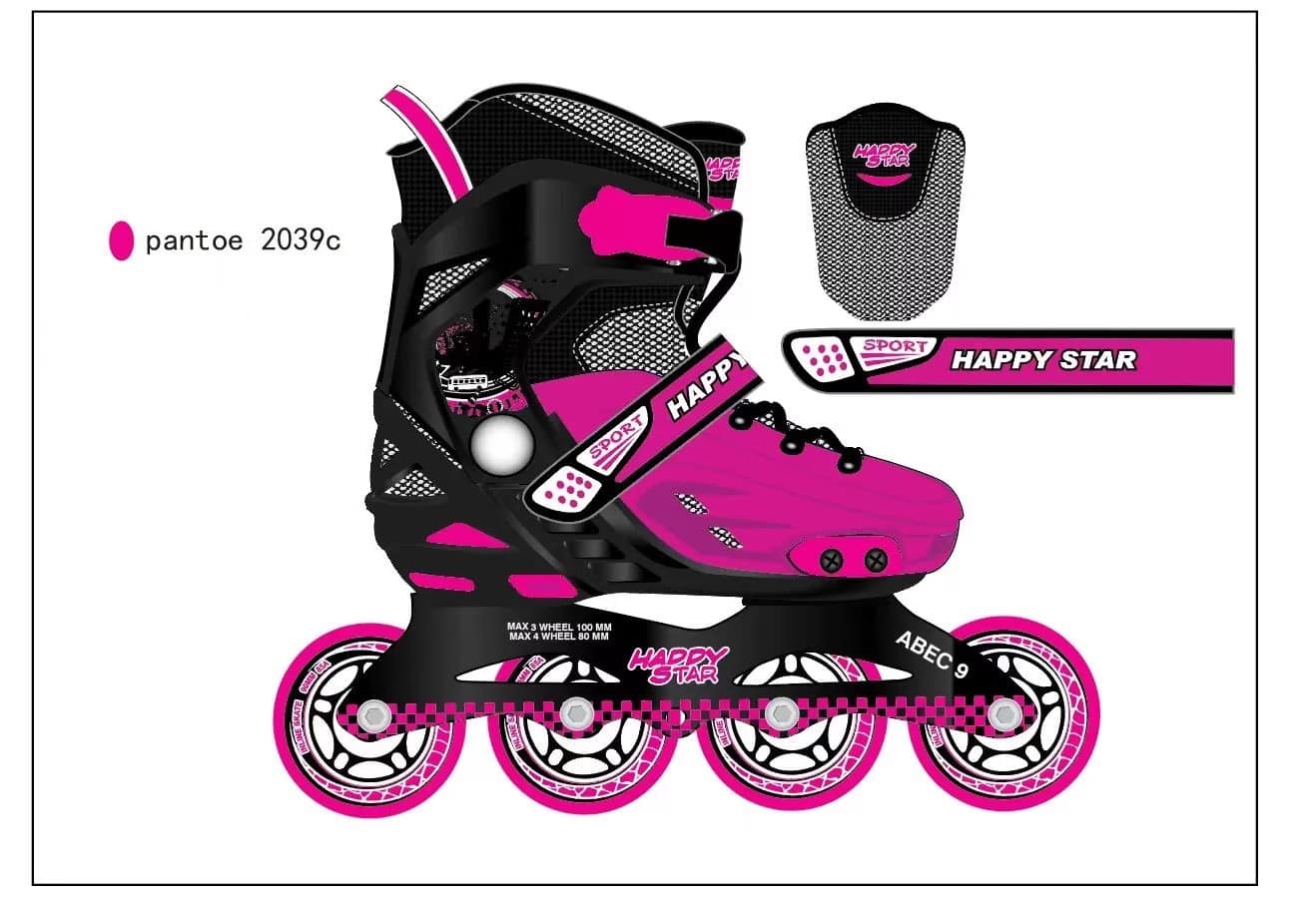 Adjustable Power Inline Skate Pink Black 38-41 cm – Pioneersportsbd